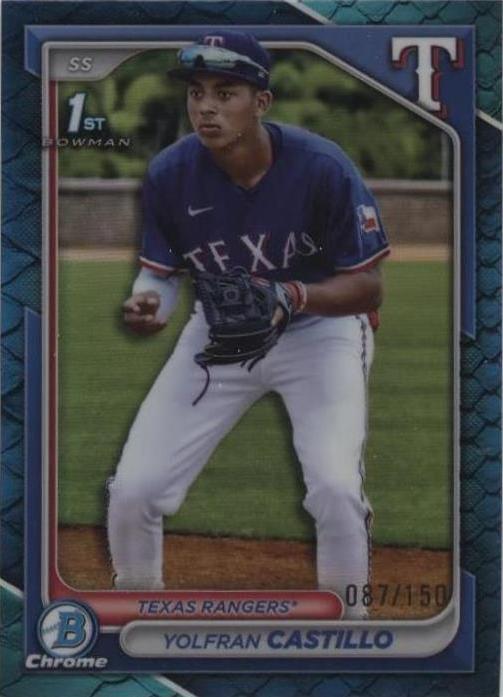 2024 Bowman Chrome - Prospects Yolfran Castillo #BCP-159 Blue Reptilian ...
