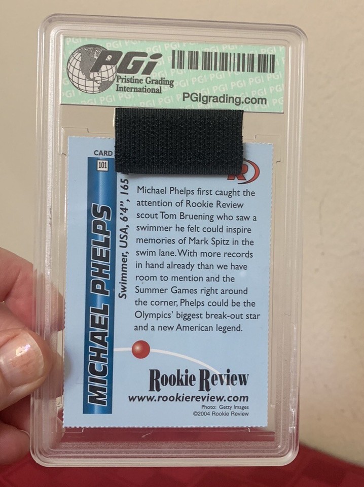 MICHAEL PHELPS ROOKIE CARD 2004 RC Swimmer USA Olympics Review #101 PGI ...