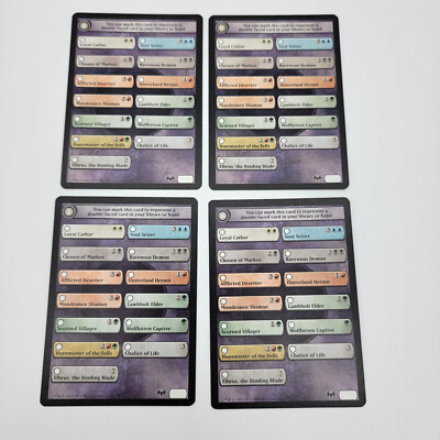 4 Checklist Card - Dark Ascension (DKA) - NM/MP - Tokens - Magic MTG ...