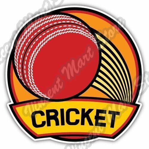 Cricket Games Ball Baseball Gift Idea Car Bumper Vinyl Sticker Decal 4. ...