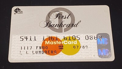 First Bankcard Mastercard Credit Card ~ exp 1989 ~ our # cb598 | eBay