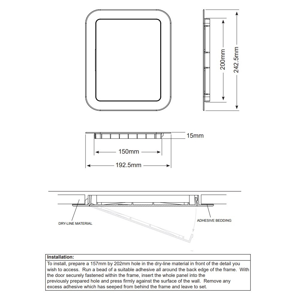 Manthorpe Access Panel - Paintable White Inspection Hatch - Service ...