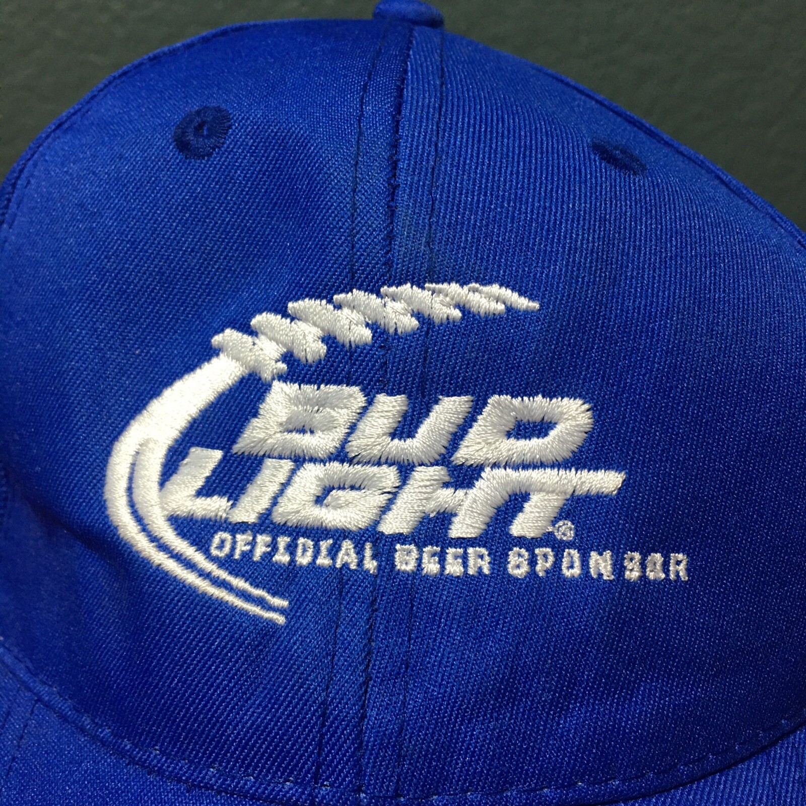 Vintage Apollo USA Bud Light cap adjustable back -Blue - Gem