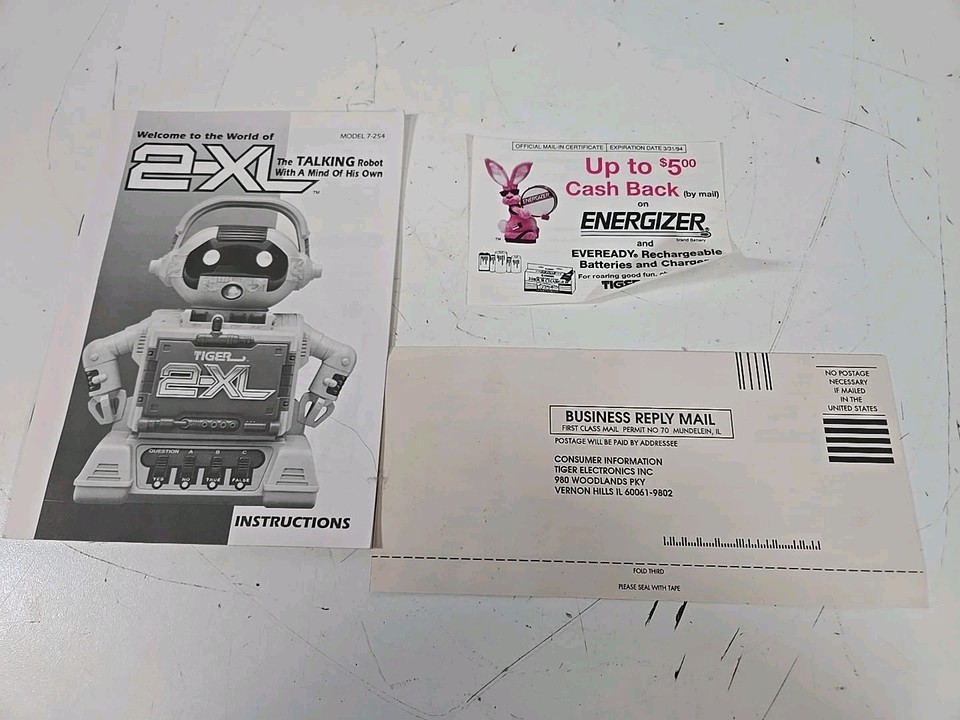 Vintage 2-XL Talking Robot Tiger Electronics With Original Box And ...