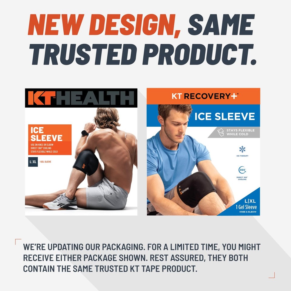 KT Recovery+ Ice Sleeve, Cold Therapy and Flexible Compression Sleeve ...