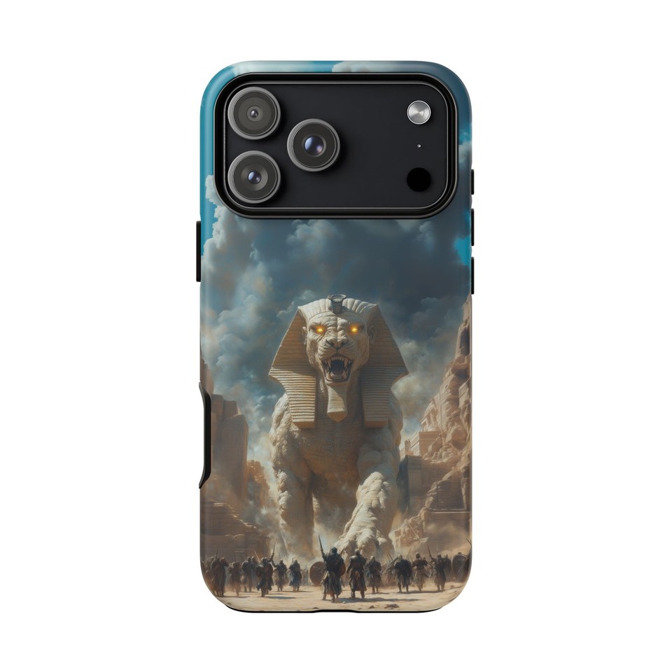 For iPhone / Galaxy / Pixel | Phone Ink Case - Sphinx Lion Egyptian ...