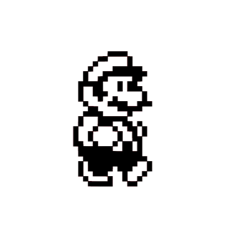 Mario 8-bit BLACK vinyl decal NES retro pixel weatherproof dishwasher ...