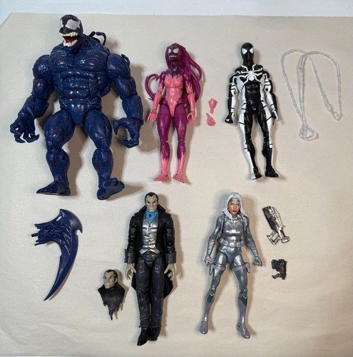 Marvel Legends Spider-Man lot: Agony, Riot, Silver Sable, Morlun ...