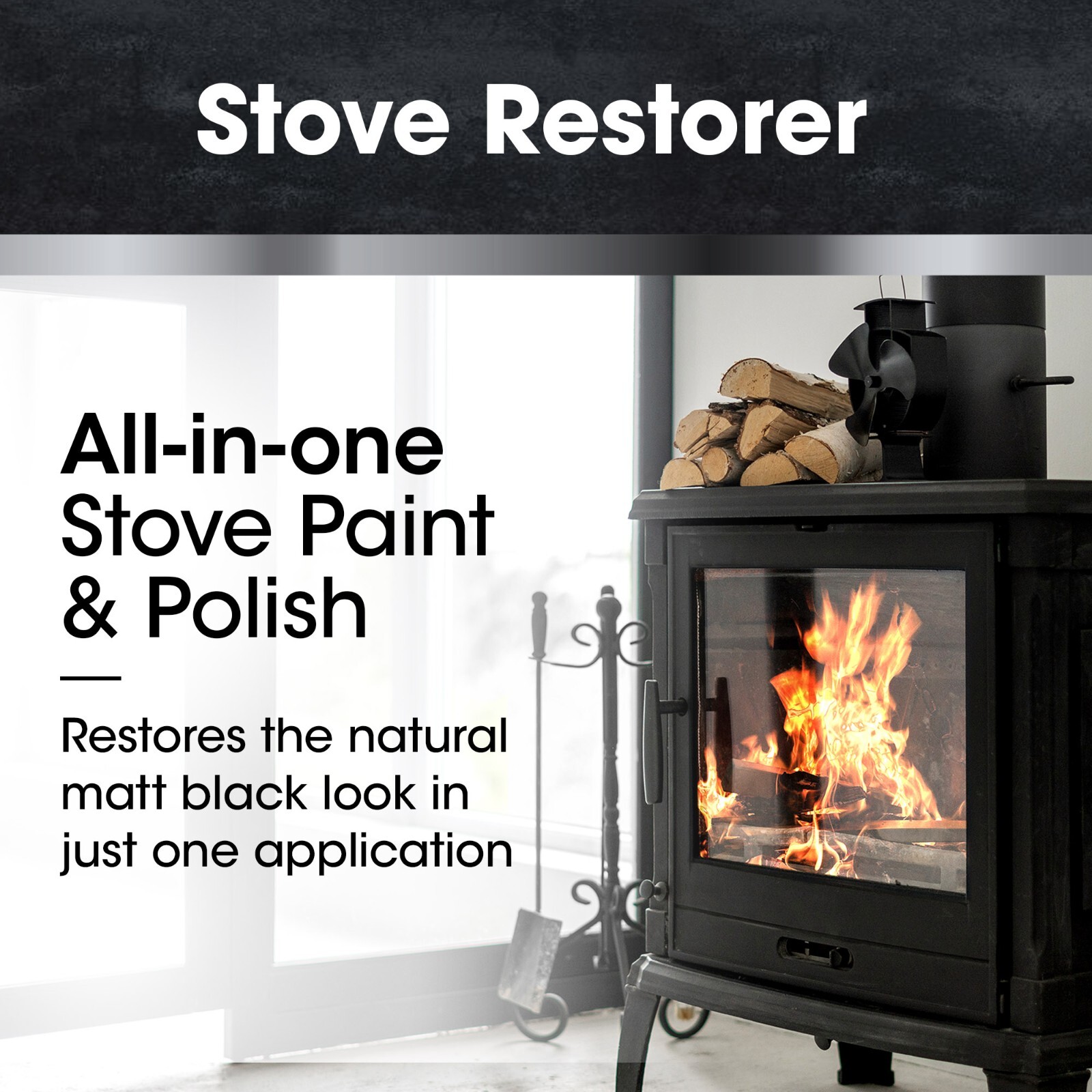 Stove Restorer 250ml (Black) - Restores the colour to metal stoves ...