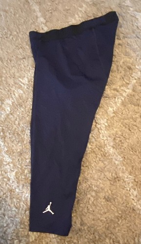 Nike Dri-Fit Air Jordan Mens 3/4 Navy Blue Spandex Compression Tights ...