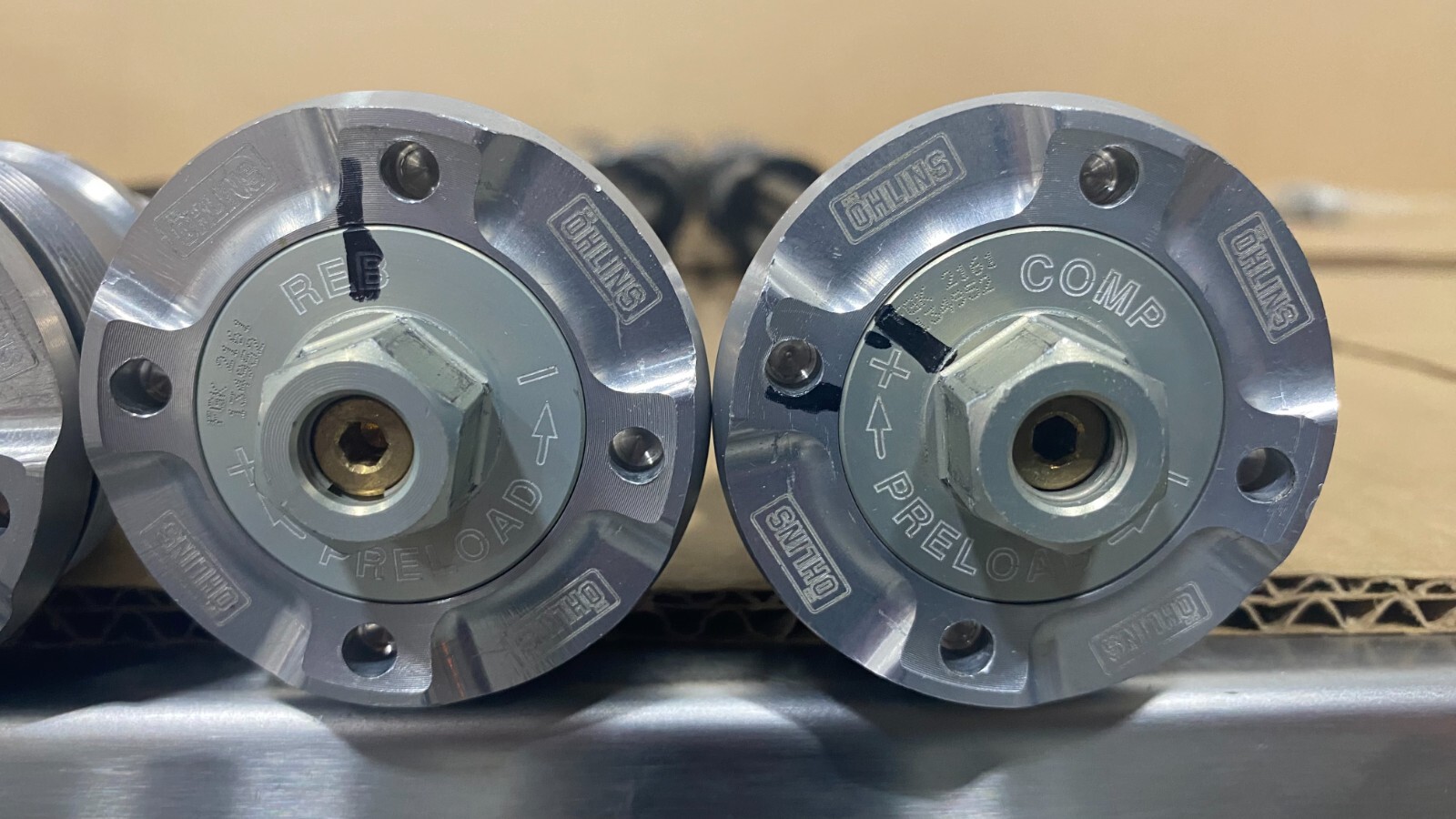 USED OHLINS FGK 216 NIX 30 FORK CARTRIDGES FOR '11-'15 KAWASAKI ZX10R ...