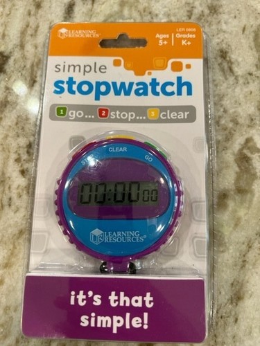 Learning Resources Simple Stopwatch Ages 5+ NEW Purple | eBay