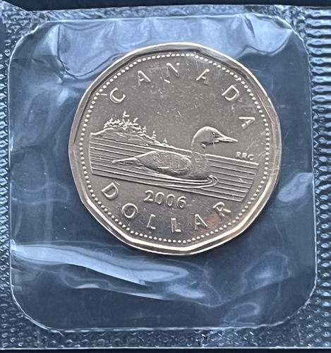 CANADA BU UNC 2006 Loonie Loon $1 One Dollar from Royal Canadian Mint ...