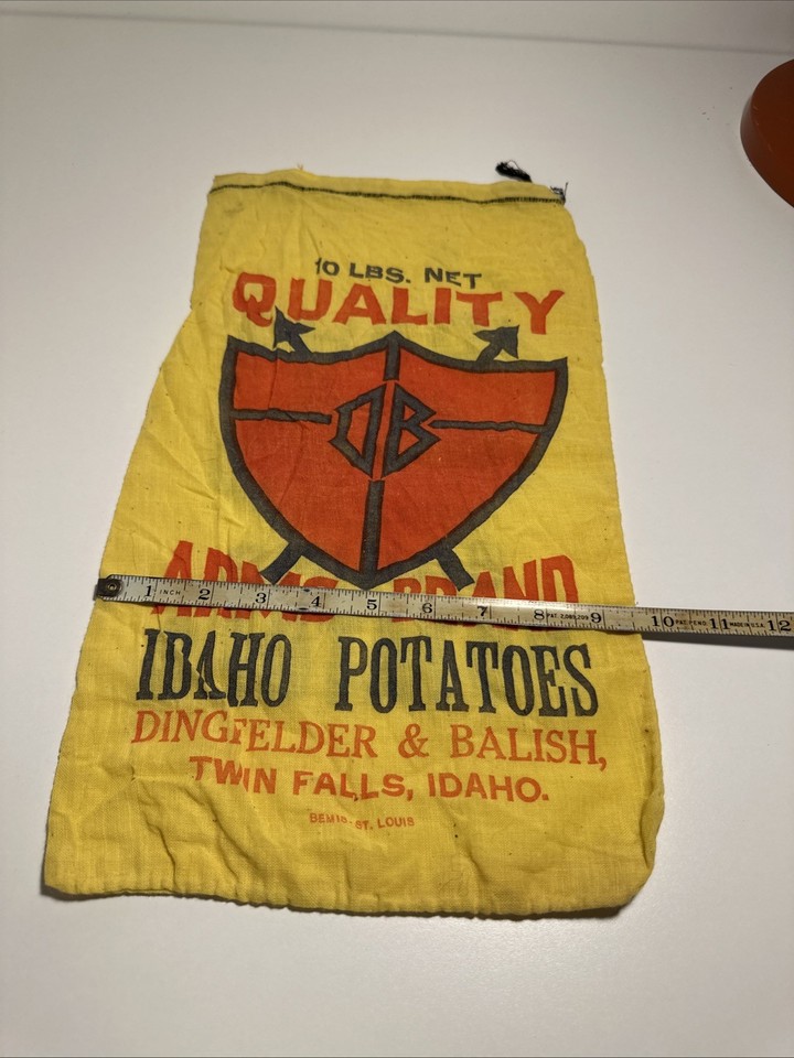 Vintage Sack Arms Brand Idaho Potatoes Dingfelder & Balish Twin Falls ...