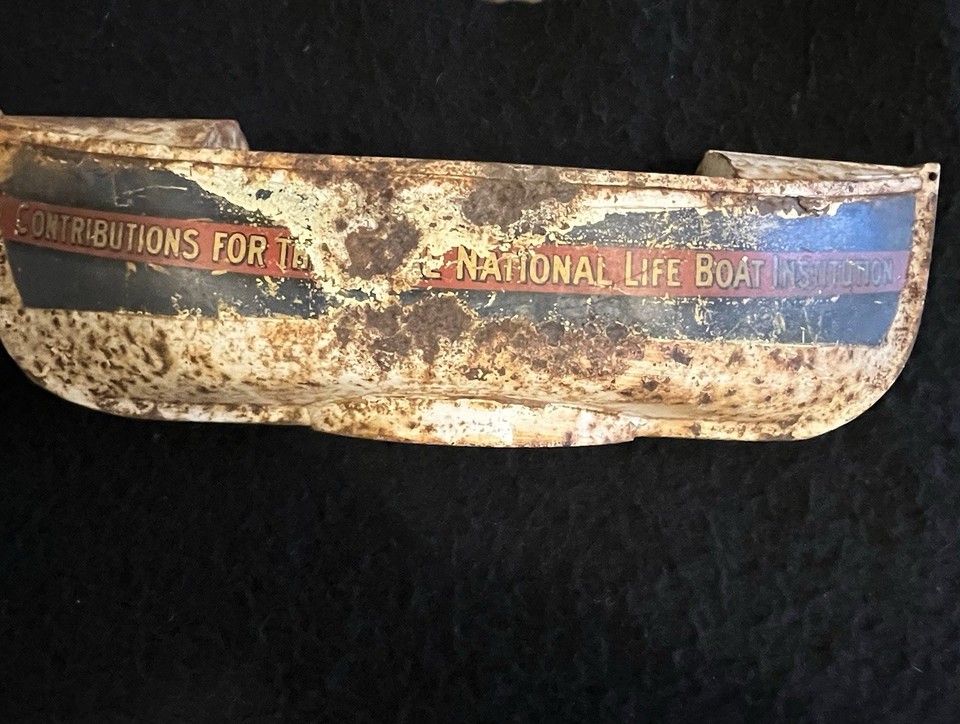 Vintage RNLI Metal Boat Charity Donation Box Tin No Keys | eBay UK
