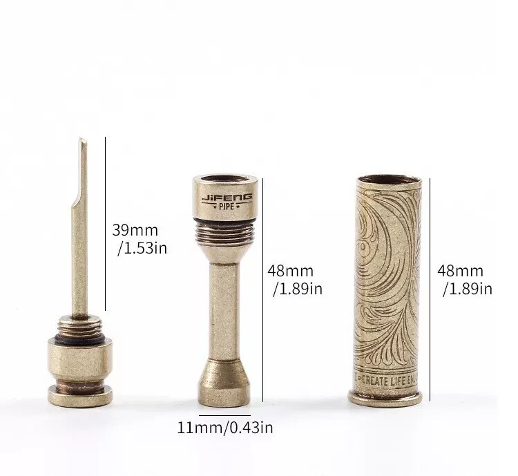 3 In 1 Smoke Pipe Vintage Tamper Brass Pick Tool Tamp Tamper Pipe ...