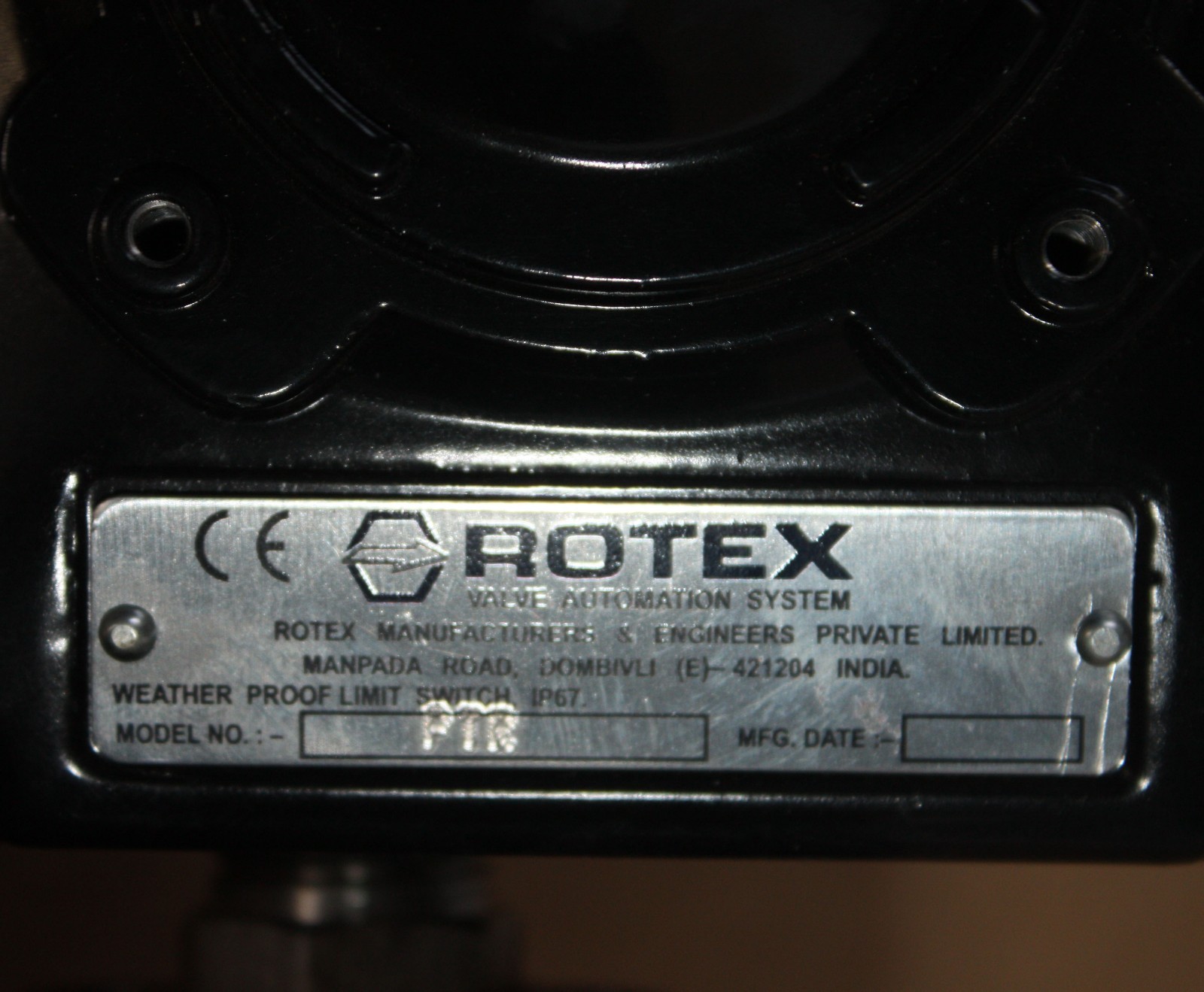 ROTEX RTX 1000 Electro Pneumatic Rotary Valve Positioner PTR LIMIT ...