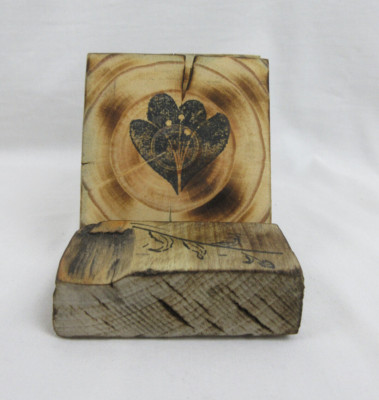 Coaster Set of 4 with Base Hand Crafted Rough Cut Reclaimed Wood ...