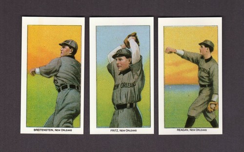 1909-1911 T206 NEW ORLEANS PELICANS Complete 3~card Team REPRINT Set ...