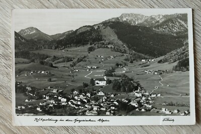 OBB 7) Bayern AK Ruhpolding Bayer. Alpen 1930-40er Jahre Ortsansicht ...