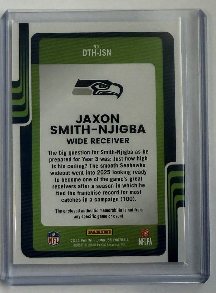 2025 Panini Donruss - Donruss Threads Jaxon Smith-Njigba #DTH-JSN (MEM ...