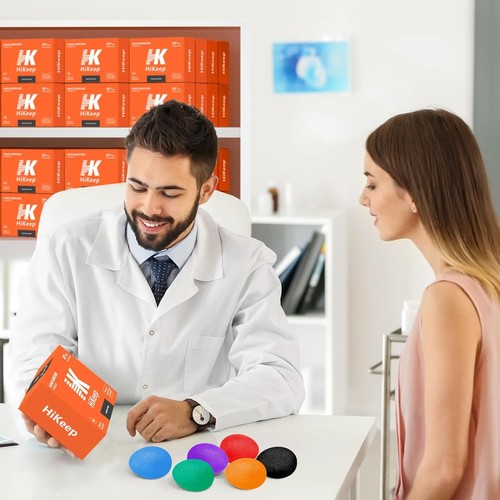 Hand Exercise Balls, Stress Relief Ball - Set red, blue, green, purple ...