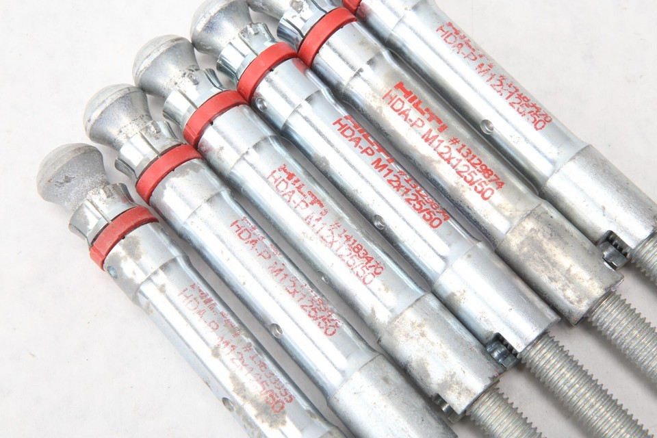 Lot of 7 HIlti 14353554 Undercut Anchor HDA-P M12 x 125/50 Anchor C52 ...