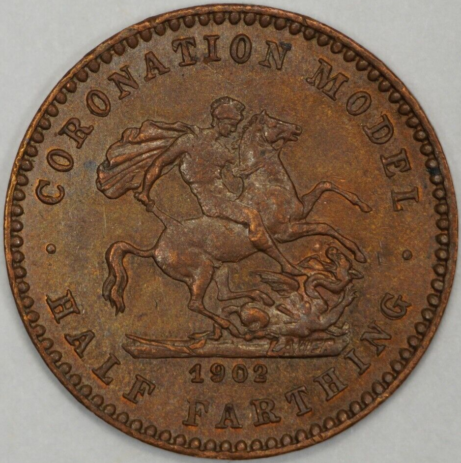 1902 Great Britain 1/2 Farthing Coronation Model, Edward VII | eBay