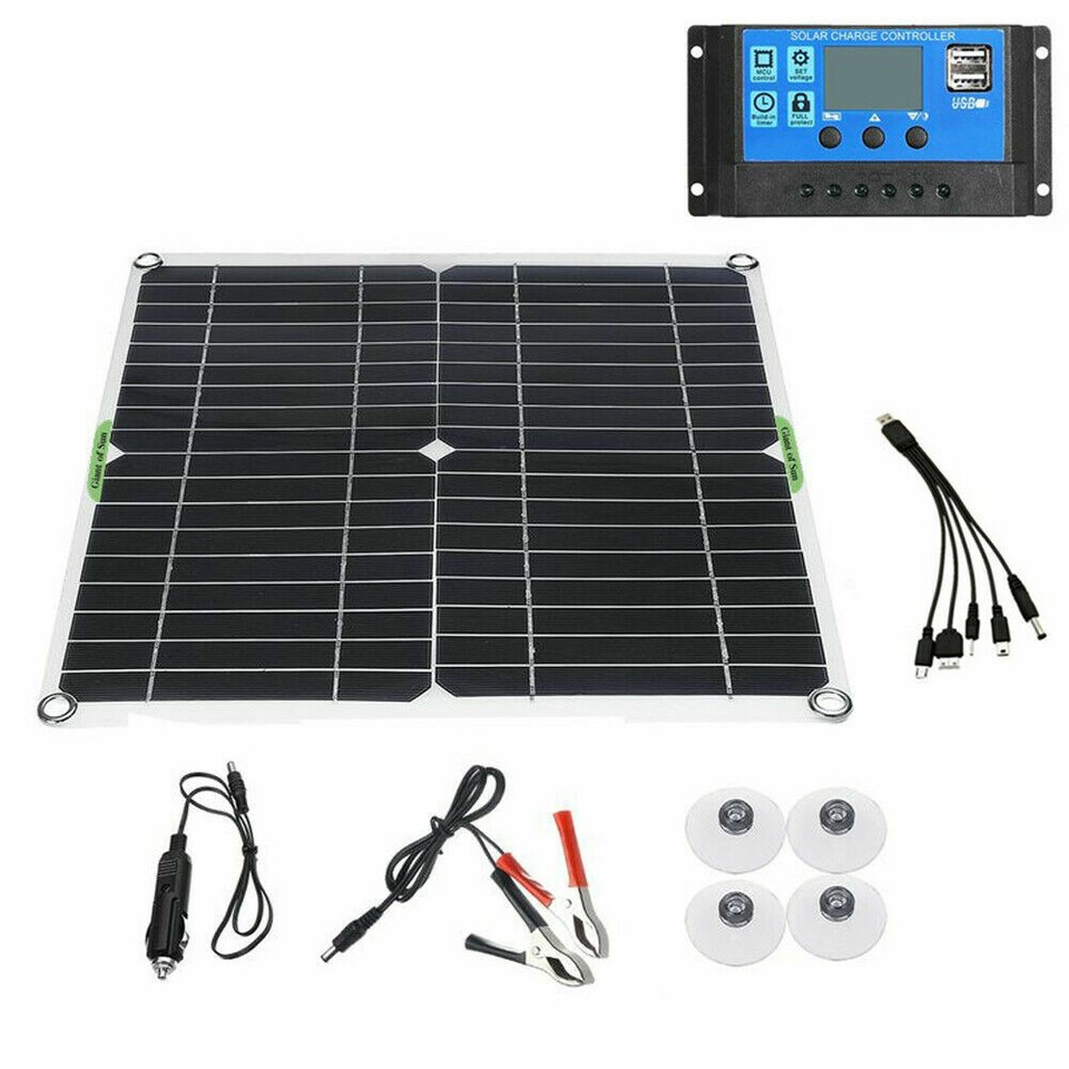 16000W Complete Solar Panel Kit w/ Controller&Inverter Home 110V Off ...