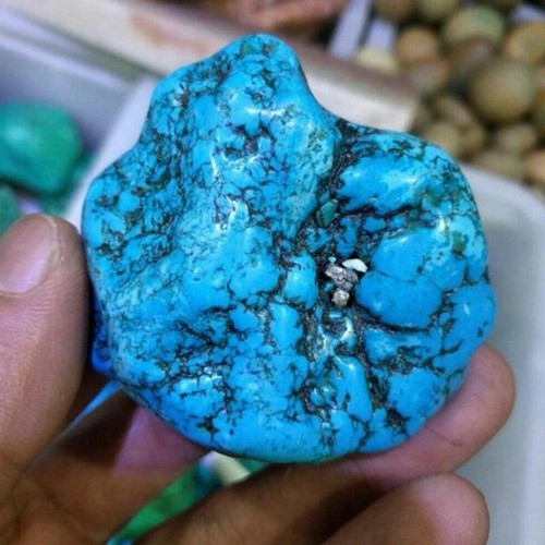 3 - 5cm Natural Turquoise Rough Gemstone Crystal Blue Turquoise Stones ...