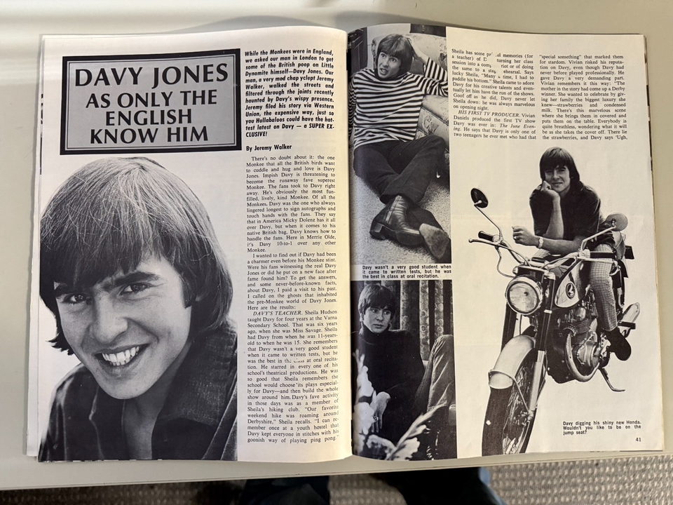 Hullabaloo Mag. October 1967 Monkees Beatles Herman Bee Gees Doors | eBay