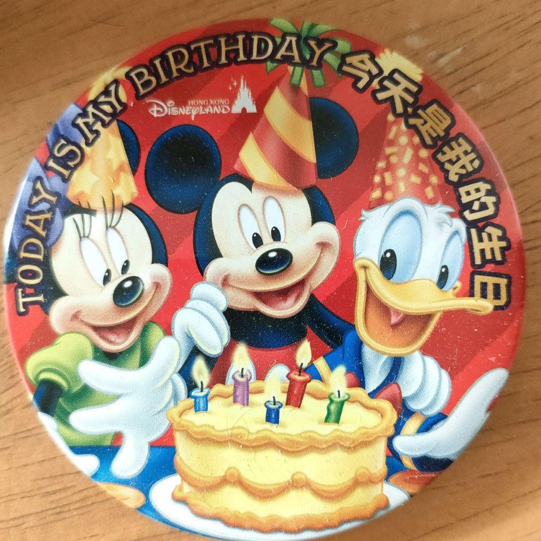 Hong Kong Disneyland Birthday Button Badge Pin Character Goods Used No ...