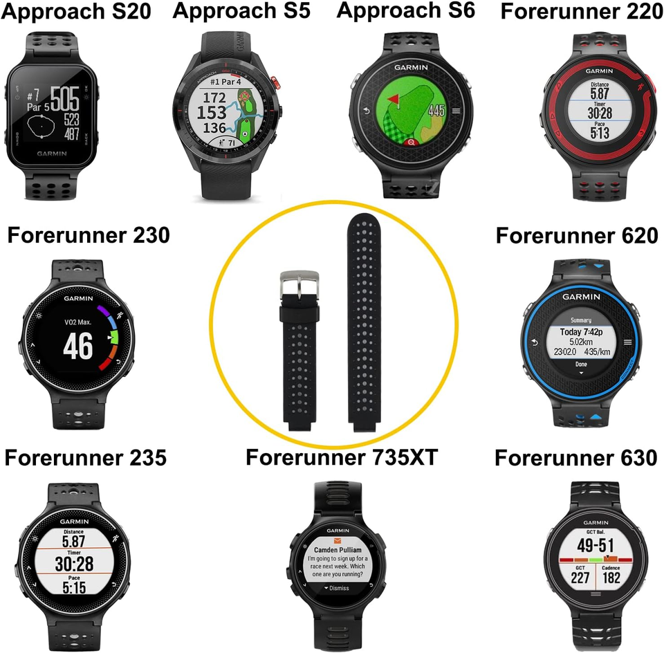 for Garmin Approach S20 S5 S6 Watch Bands Replacement Colorful Strap ...