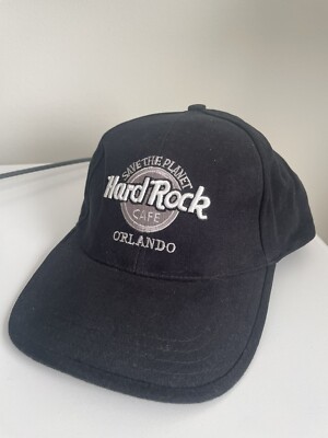 Hard Rock Cafe Hat Orlando Cap Mens One Size Black Embroidered Logo ...
