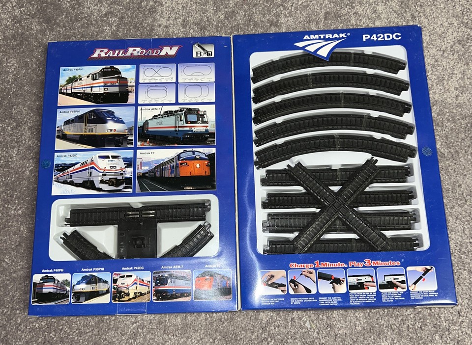 New-Ray Toys RailRoadN Amtrak P42DC Die Cast N scale Engines Train Set ...