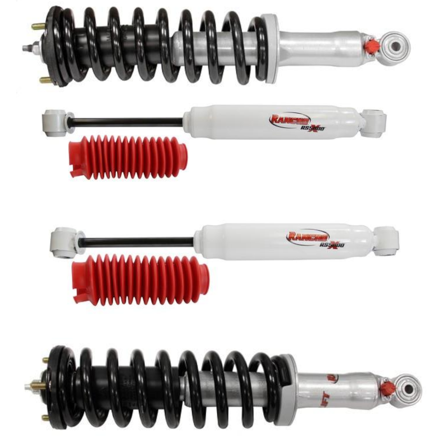 Rancho Quicklift Front Struts RS5000X Rear Shocks fits Toyota Tacoma ...