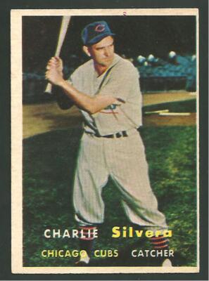 1957 Topps #255 Charlie Silvera Vintage Baseball Card MLB Chicago Cubs ...