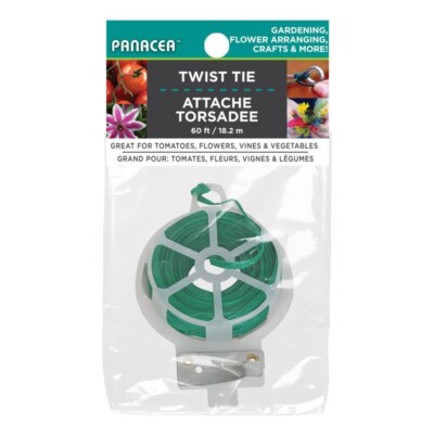 Panacea Plastic TWIST TIE w/ Cutter Wire Garden Plant Trellis Vegetable ...