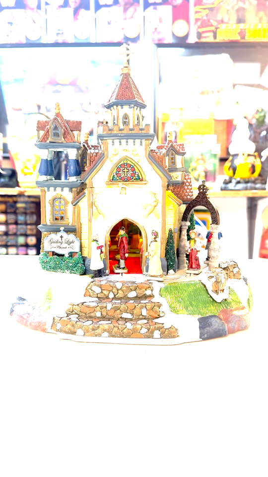 Lemax Animated Guiding Light Church Lighted Christmas Village House ...