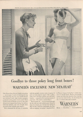 1955 Warner's Bras Girdles Corselettes Goodbye Pokey Long Bones Vintage ...