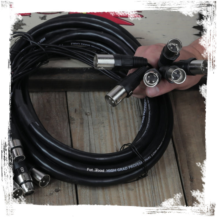 XLR Snake Cable Patch - 8 Channel 20ft Pro Audio Mic Cord Mixer Sound ...