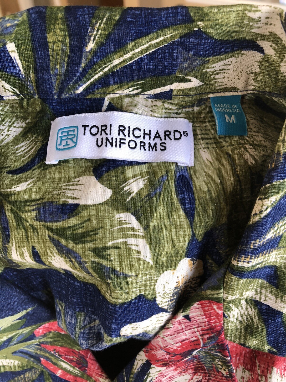 Tori Richard Uniforms Men’s Hawaiian Floral Print But… - Gem