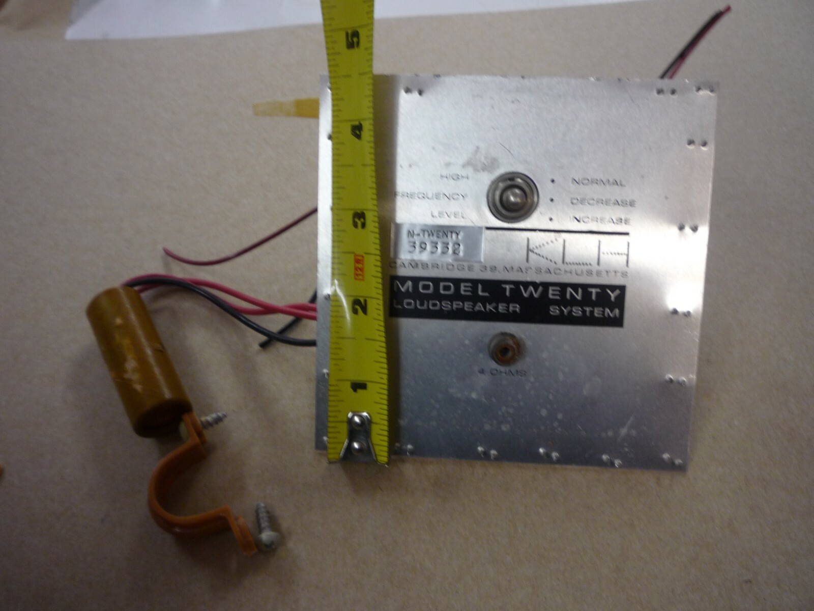 VINTAGE KLH MODEL TWENTY 20 SPEAKER CROSSOVER CONTROL | eBay