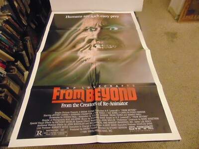 FROM BEYOND 1986 JEFFREY COMBS H.P. LOVECRAFT STUART GORDON 1-SHEET ...