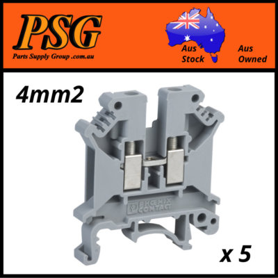 Terminal 4mm2 Phoenix Contact STYLE UK5N uk 5 N for 35mm Din Rail x 5 ...