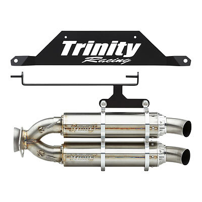 Trinity Racing Dual Slip On Exhaust System For POLARIS RZR PRO R / PRO ...