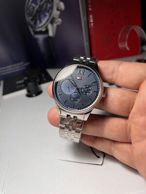 Tommy hilfinger watch multifunction blue dial all stainleee steel | eBay