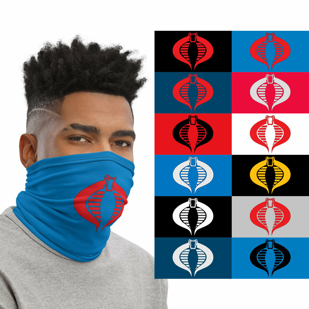 COBRA Neck Gaiter Face Mask Cover • Choose Color • One • GI Joe Cobra ...