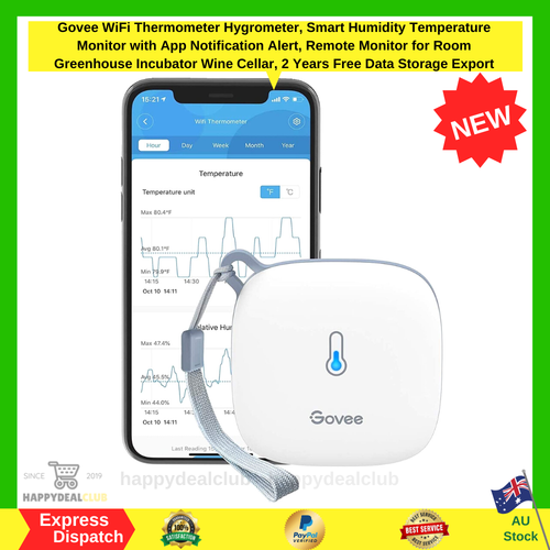 Govee Wifi Thermometer Hygrometer, Smart Humidity Temperature NEW AU ...