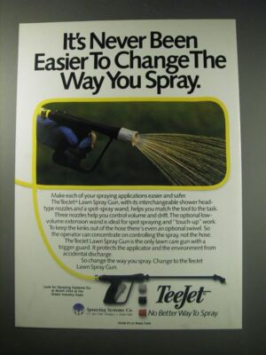 1991 Teejet Lawn Spray Gun Ad - It's never been easier to change | eBay